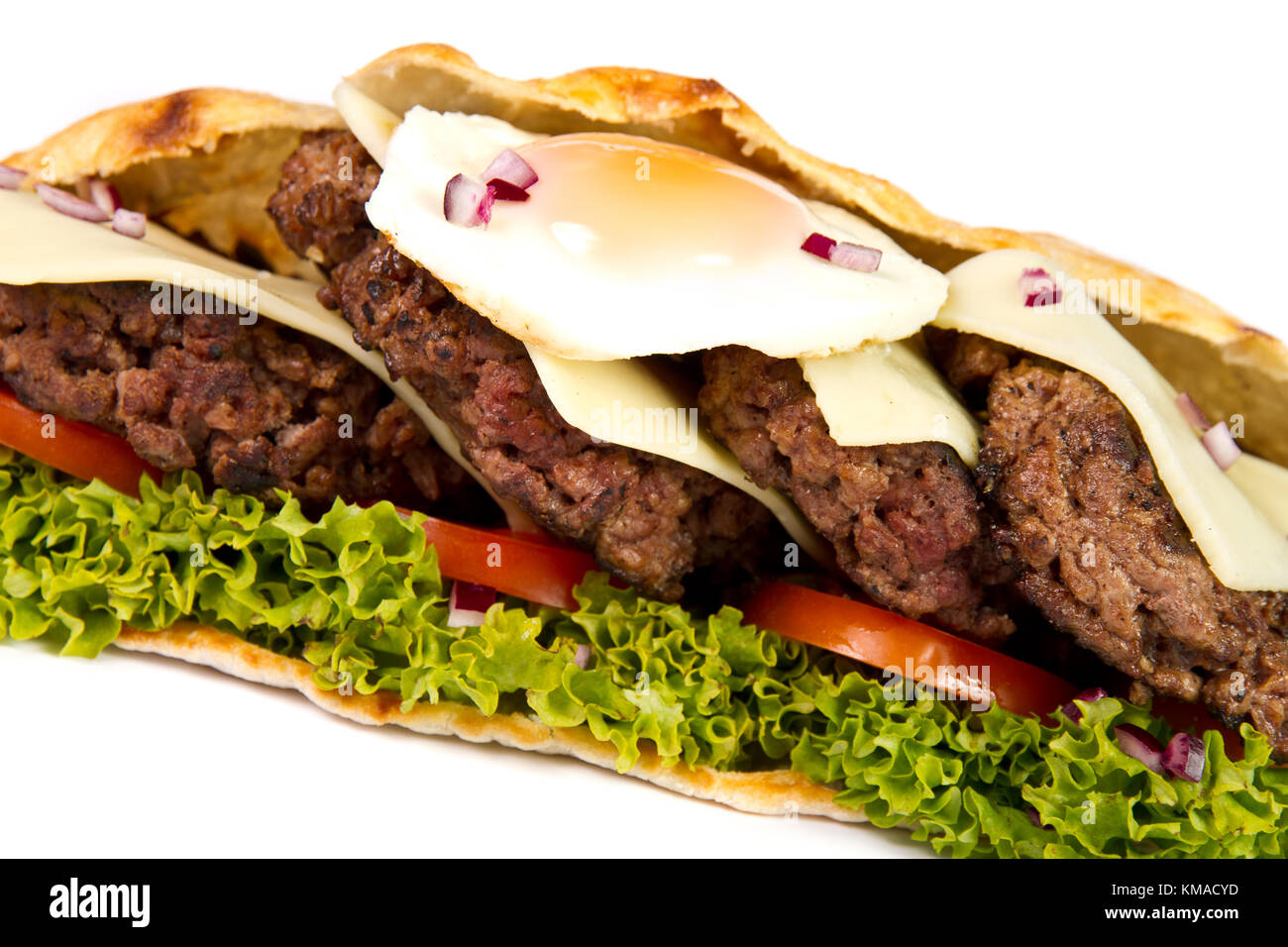 Burger sub on white background Stock Photo - Alamy