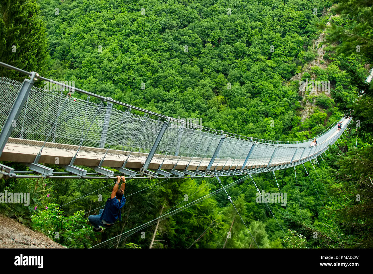 Geierlay footbridge hi-res stock photography and images - Alamy