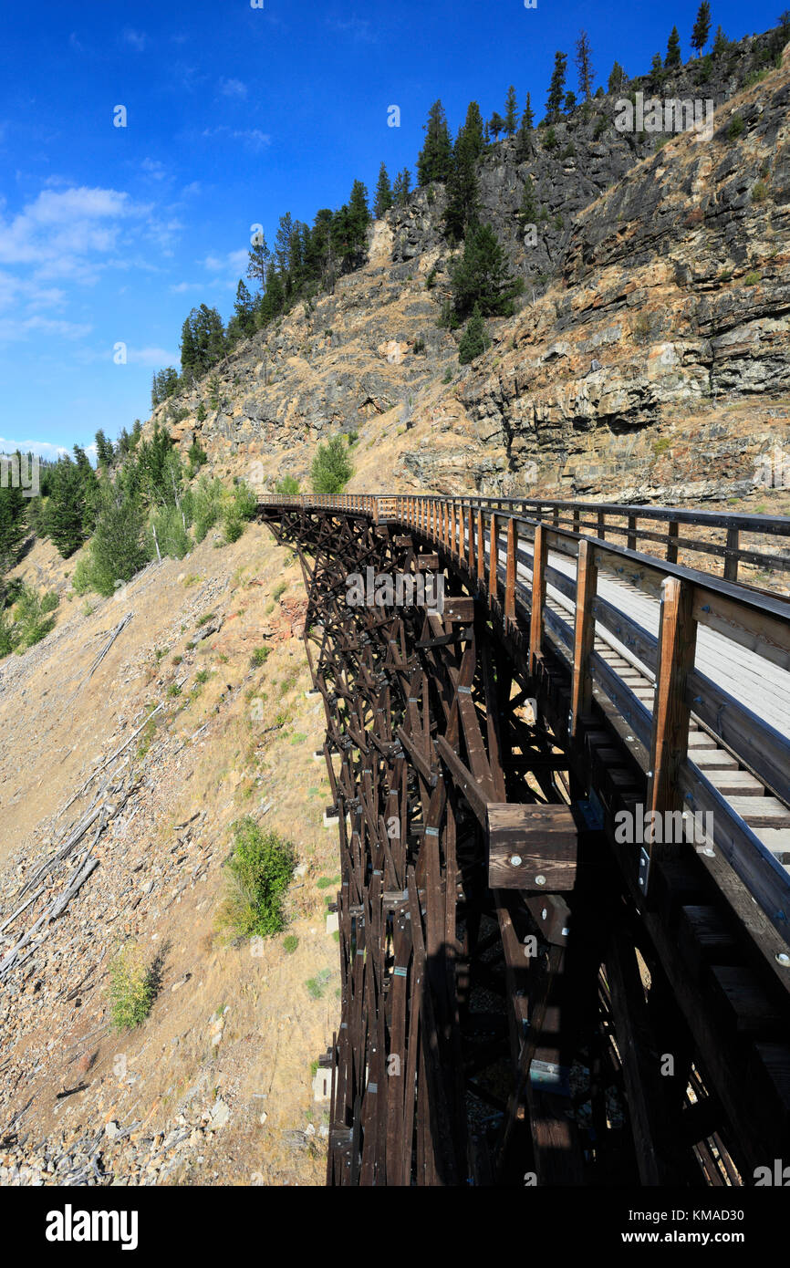 The Myra Canyon Wooden Trestle railway, Kettle Valley Railway, Myra Canyon, Kelowna City ...