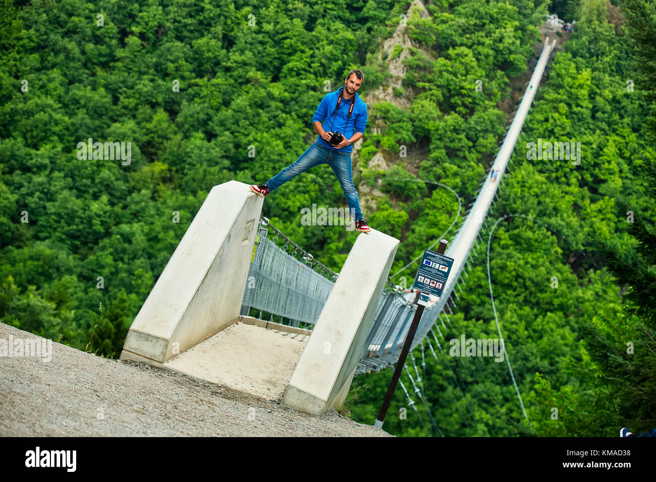 Geierlay footbridge hi-res stock photography and images - Alamy