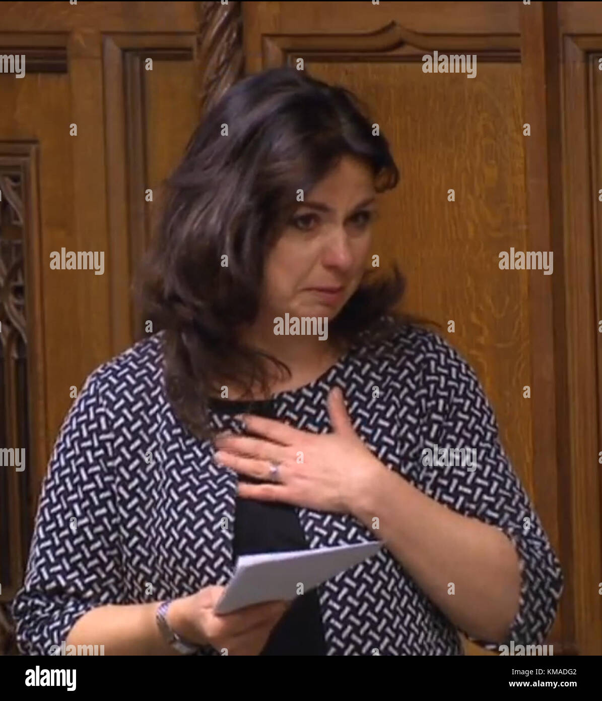 Conservative MP Heidi Allen struggled to speak following a speech by ...