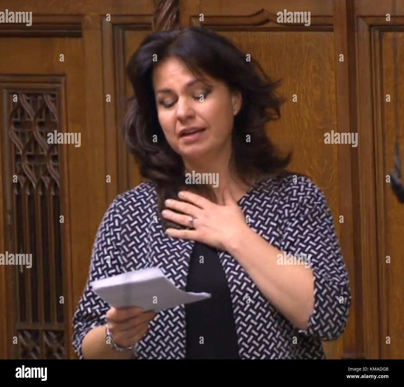 Conservative MP Heidi Allen struggled to speak following a speech by ...
