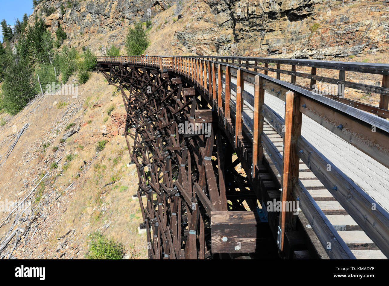 The Myra Canyon Wooden Trestle railway, Kettle Valley Railway, Myra Canyon, Kelowna City ...