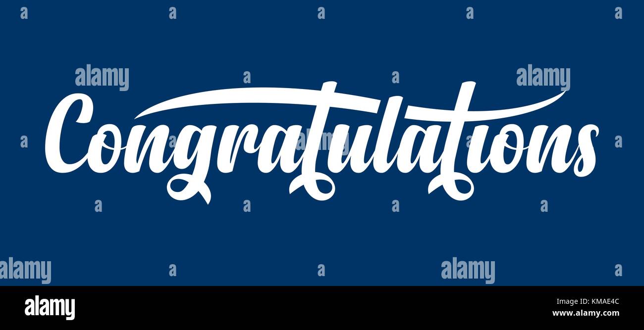 Congratulations calligraphic text Stock Vector Image & Art - Alamy