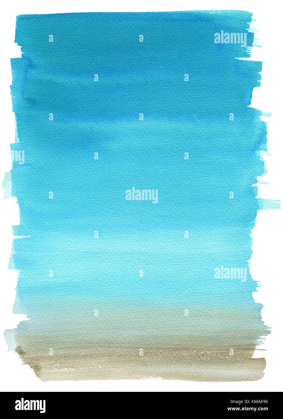 Ocean watercolor hand painting illustration Stock Photo - Alamy