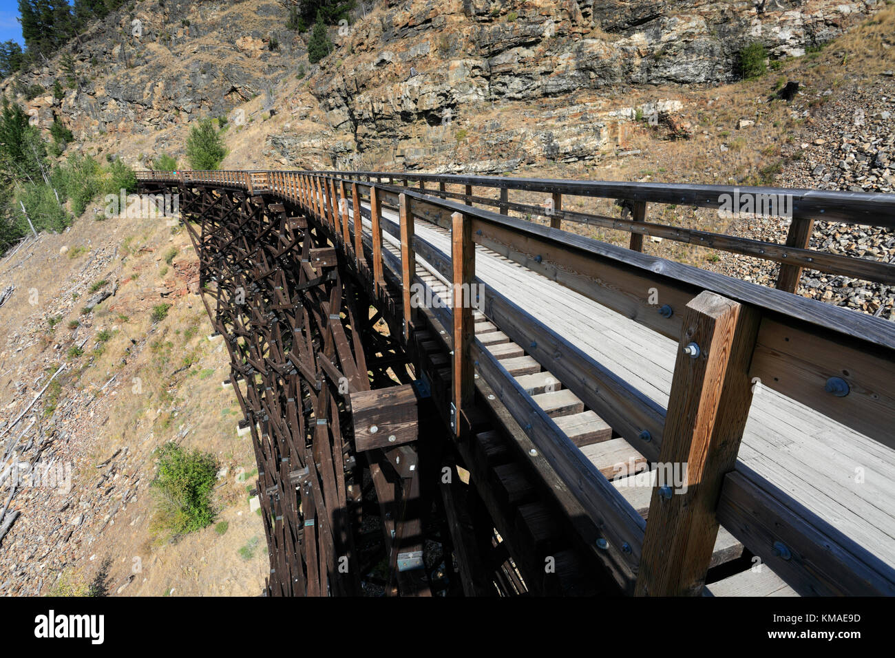 The Myra Canyon Wooden Trestle railway, Kettle Valley Railway, Myra Canyon, Kelowna City ...