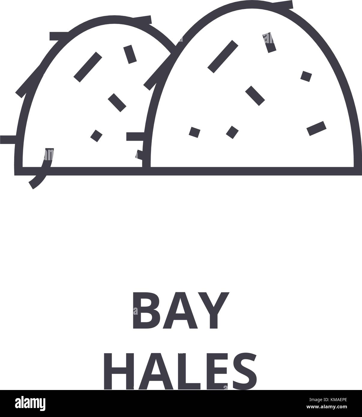 bay hales line icon, outline sign, linear symbol, flat vector ...