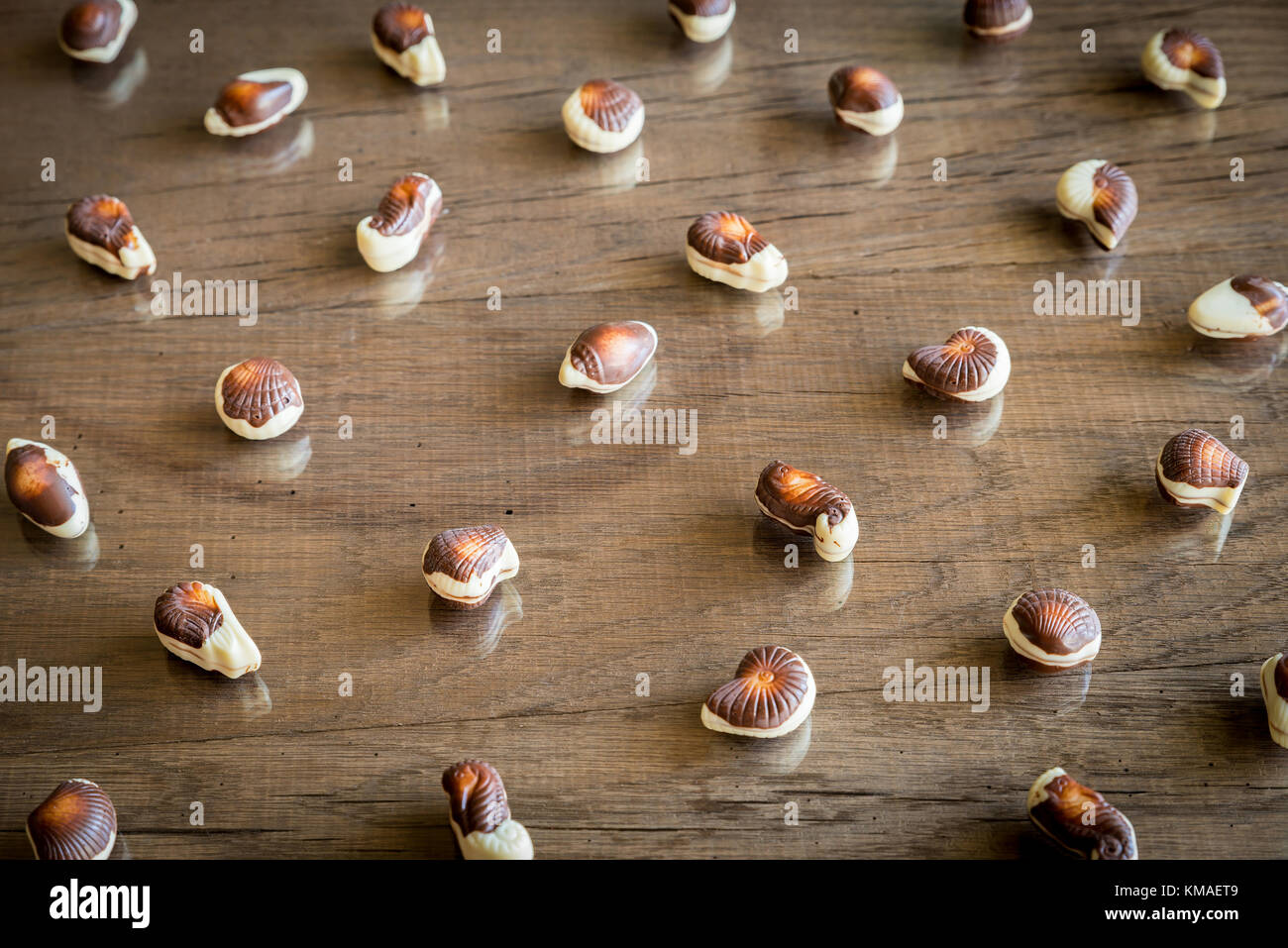 Belgian chocolates seashell hi-res stock photography and images - Alamy
