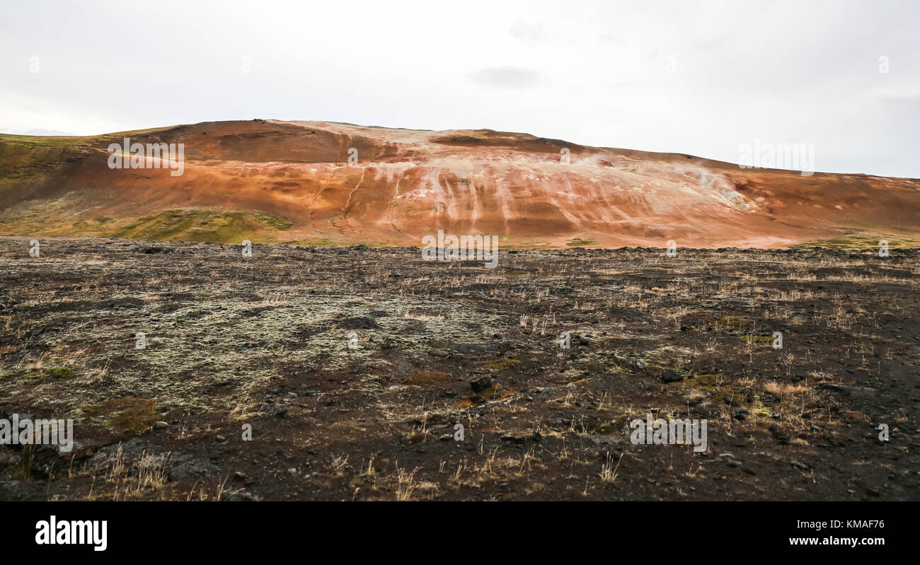 Krafla volcanic area in North of Iceland Stock Photo - Alamy