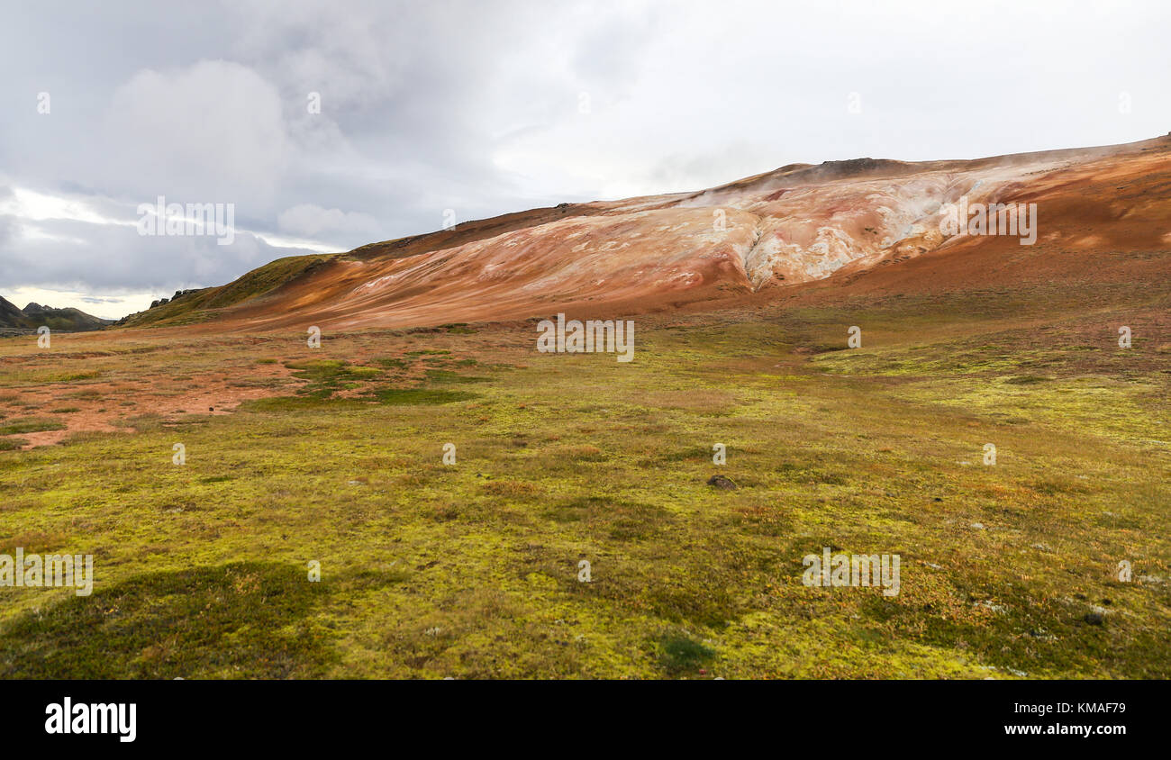 Krafla volcanic area in North of Iceland Stock Photo - Alamy