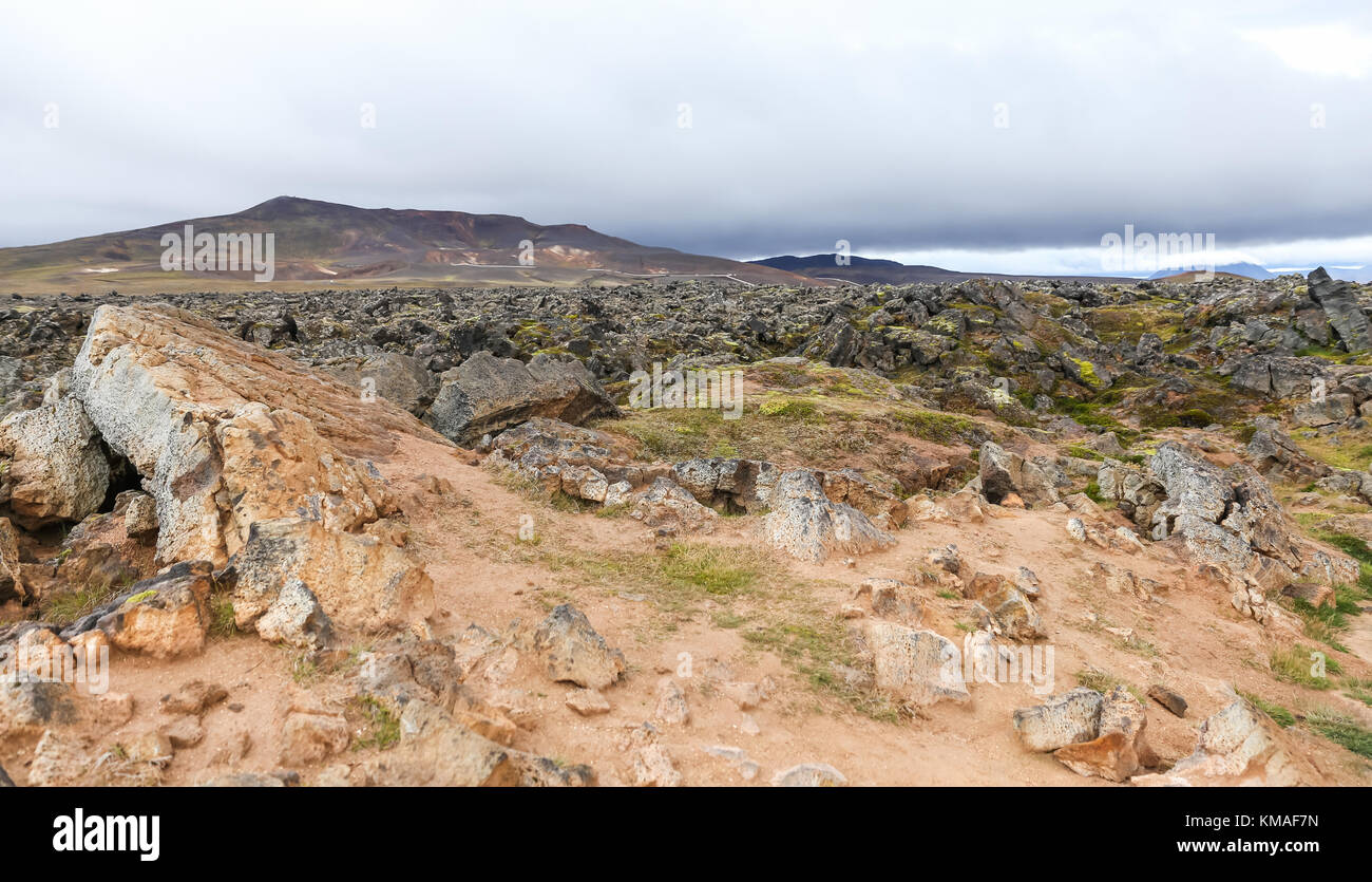 Krafla volcanic area in North of Iceland Stock Photo - Alamy