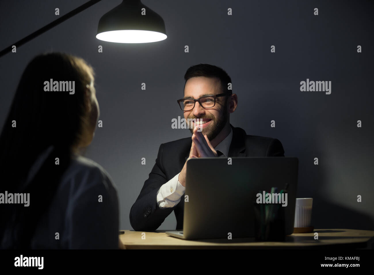 Female worker night shift hi-res stock photography and images - Alamy