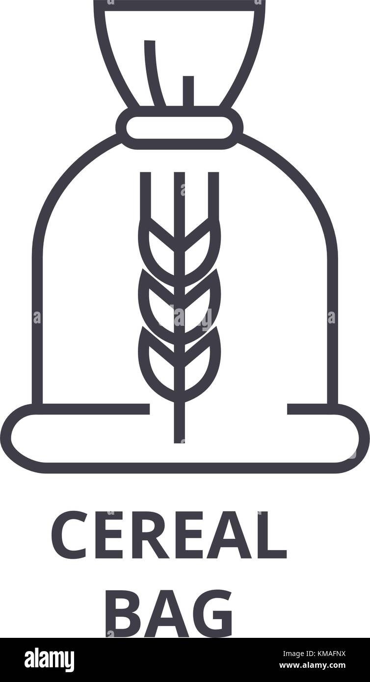 ceral bag line icon, outline sign, linear symbol, vector, flat ...