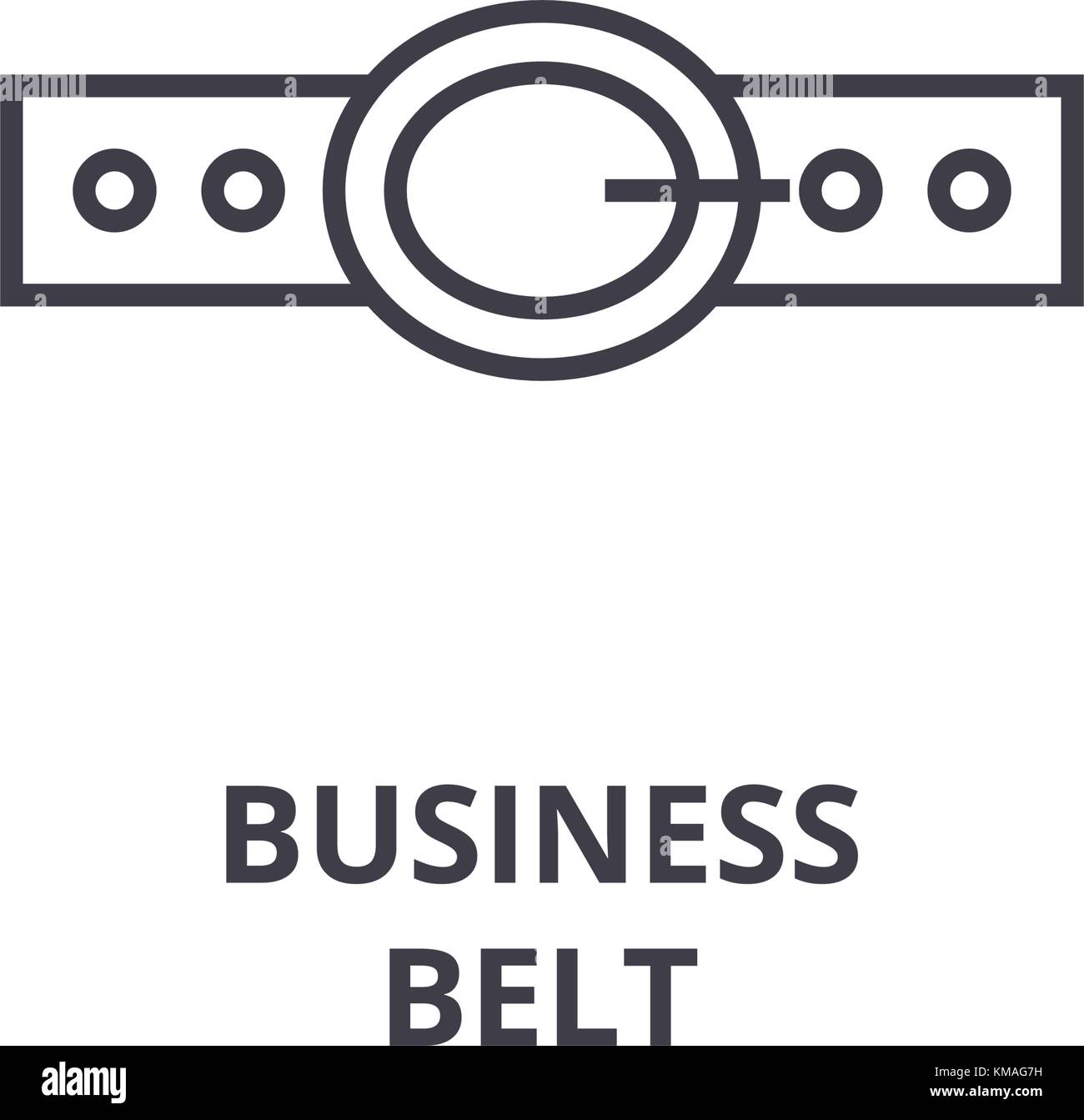 business belt line icon, outline sign, linear symbol, vector, flat ...