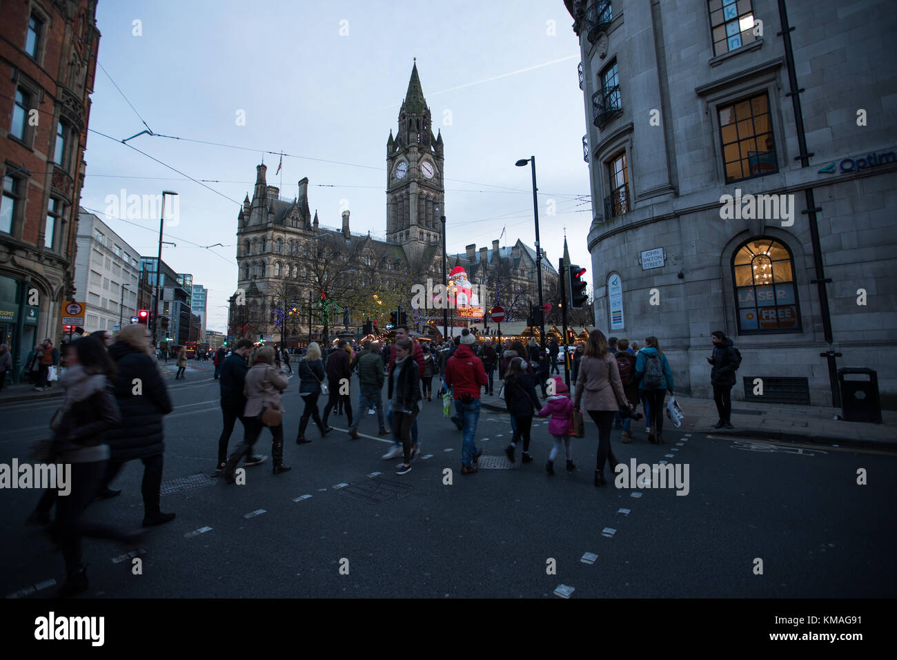 Shoppers And Revellers At Manchester Christmas Markets Around The City ...