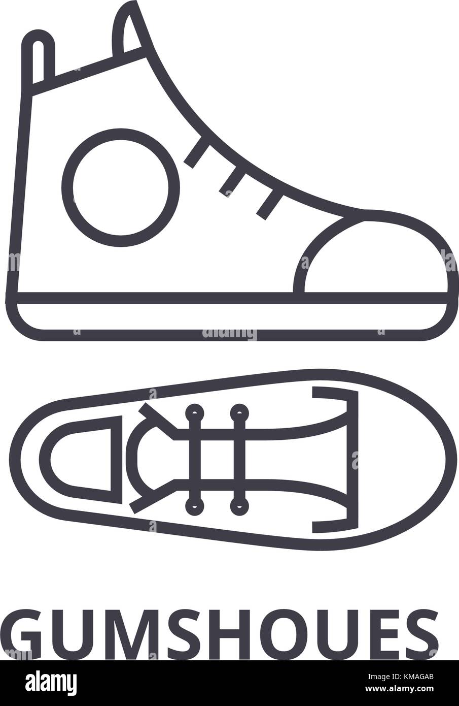 gumshoes line icon, outline sign, linear symbol, vector, flat ...
