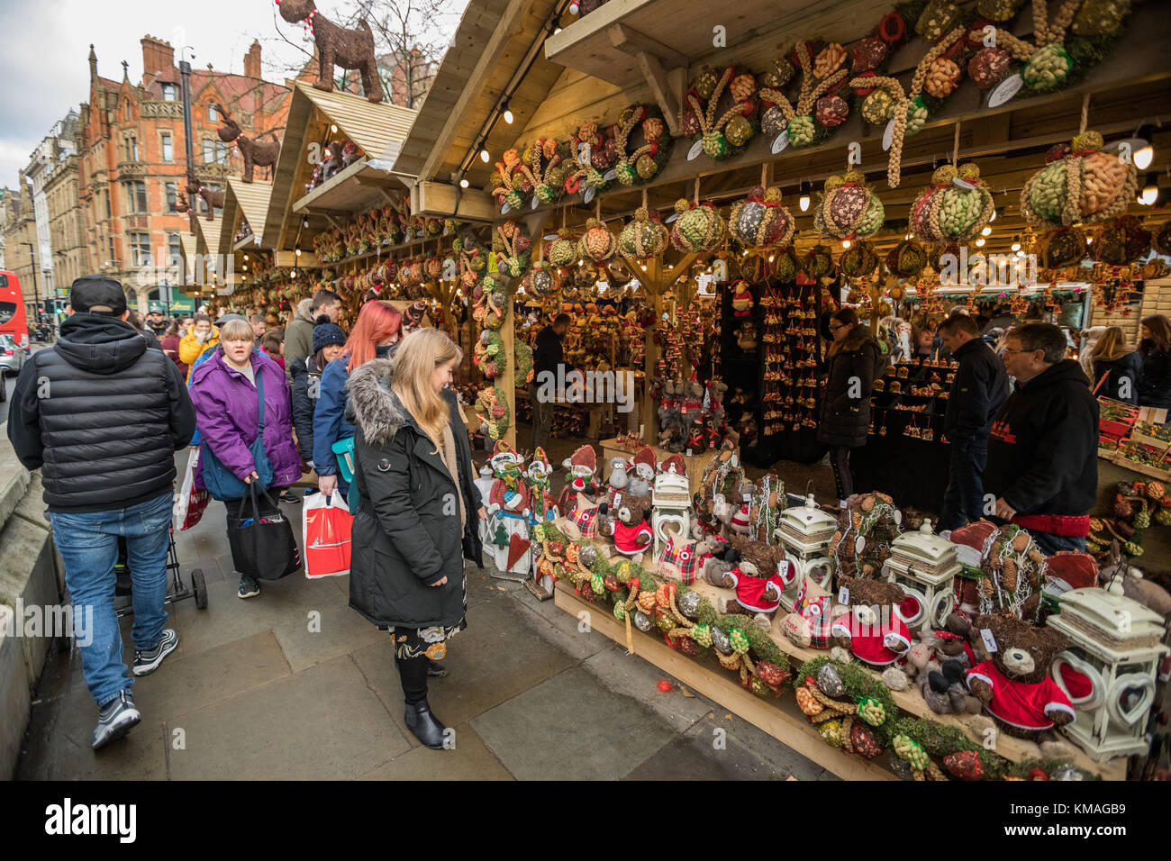 Shoppers And Revellers At Manchester Christmas Markets Around The City ...