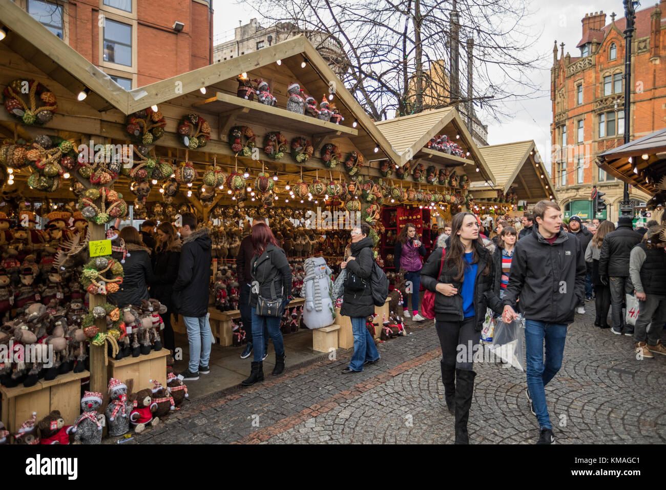 Shoppers And Revellers At Manchester Christmas Markets Around The City ...