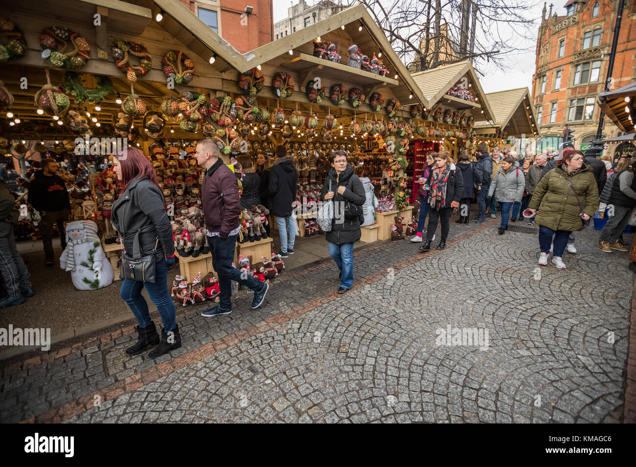Shoppers And Revellers At Manchester Christmas Markets Around The City ...
