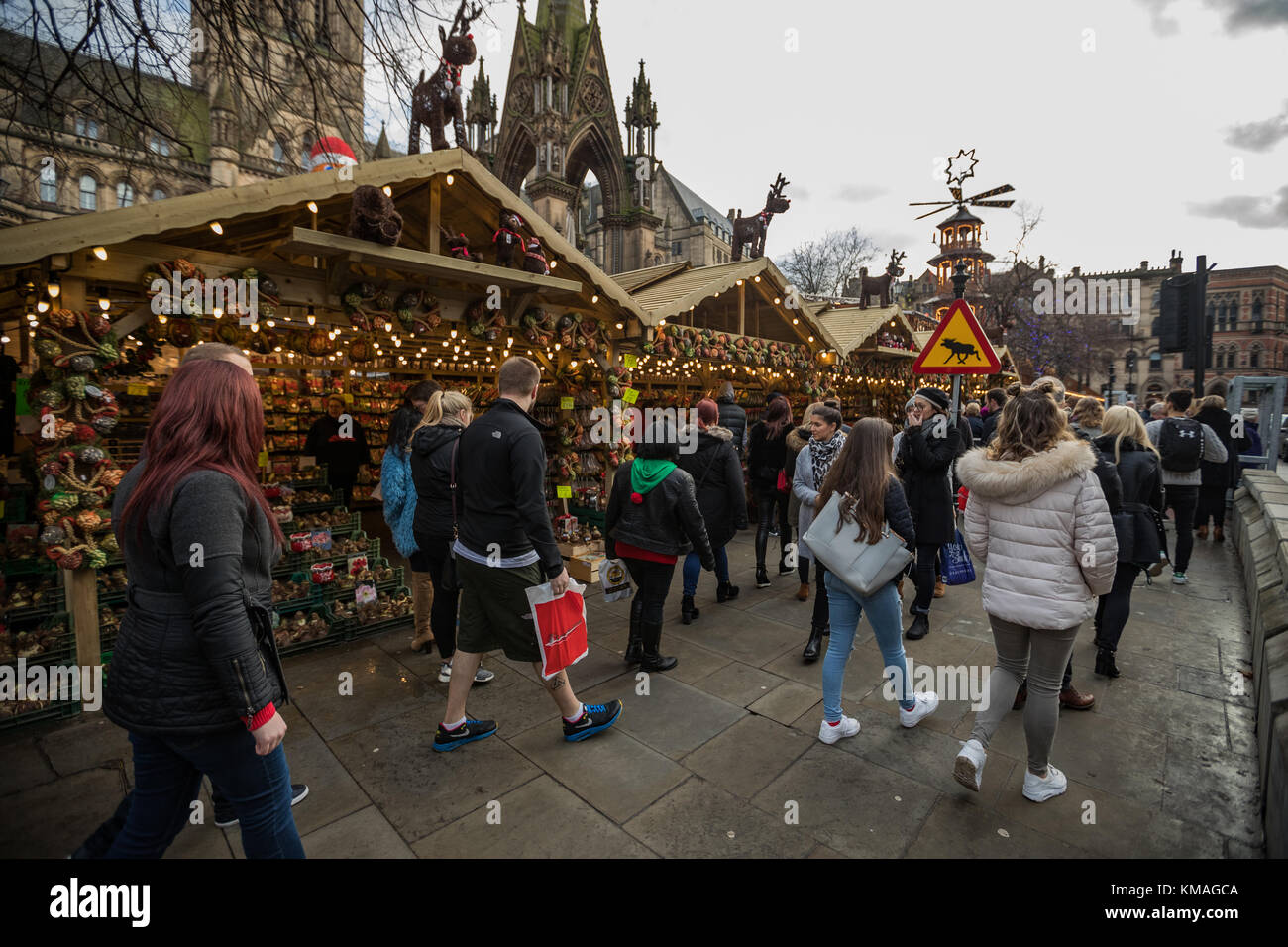 Shoppers And Revellers At Manchester Christmas Markets Around The City ...