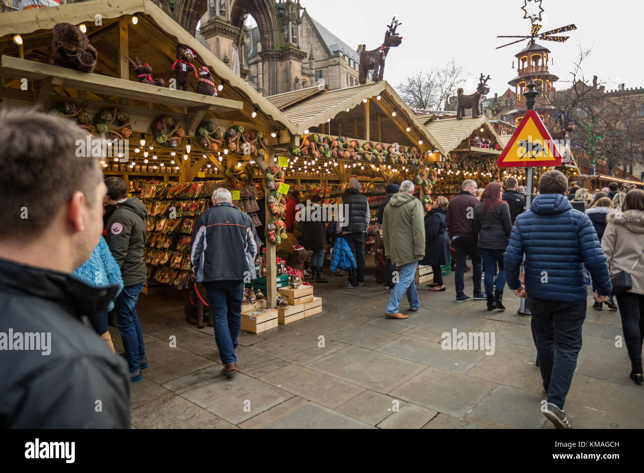 Shoppers And Revellers At Manchester Christmas Markets Around The City ...