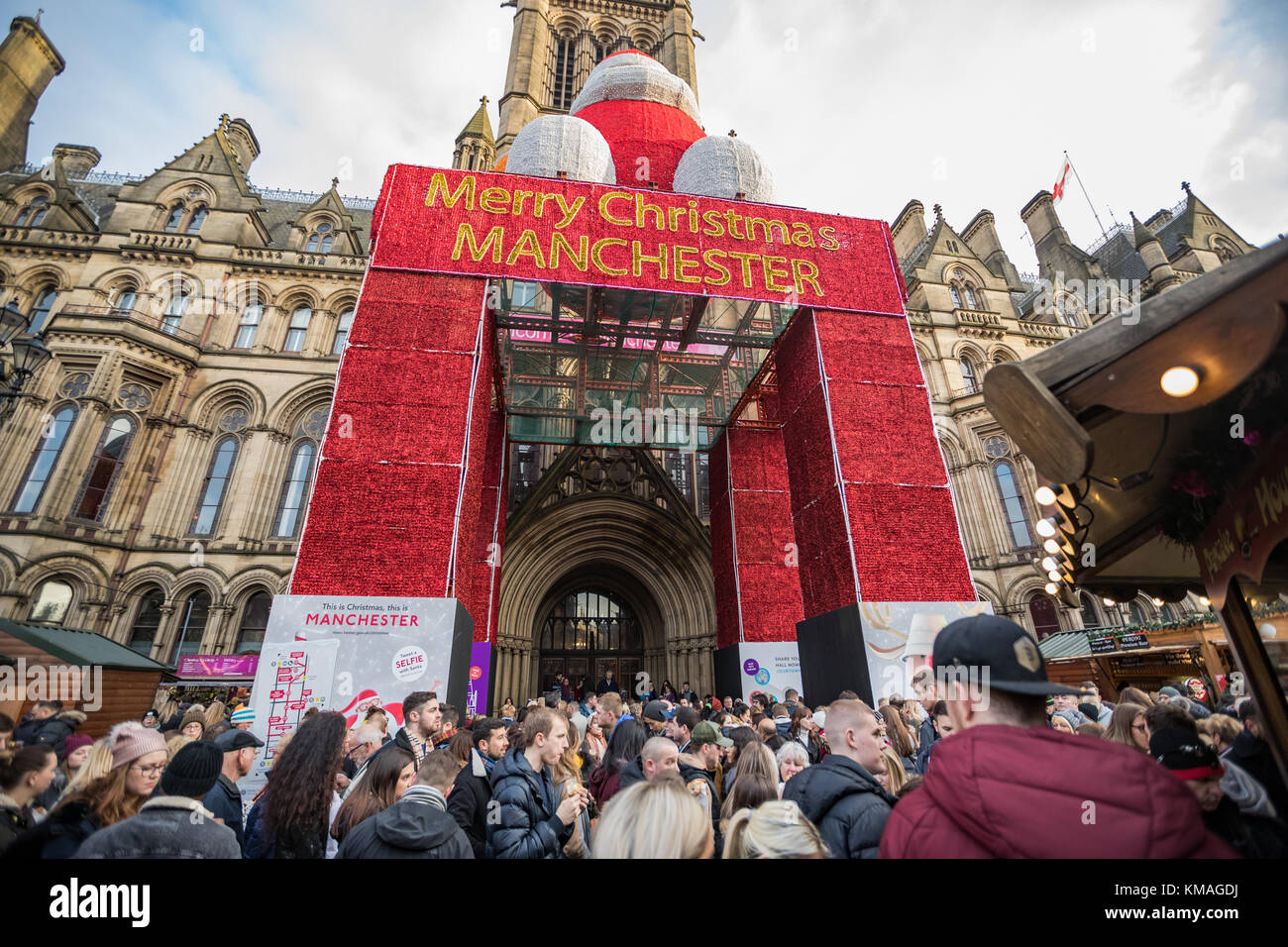 Shoppers And Revellers At Manchester Christmas Markets Around The City ...