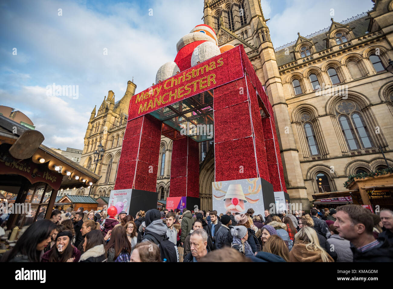 Shoppers And Revellers At Manchester Christmas Markets Around The City ...