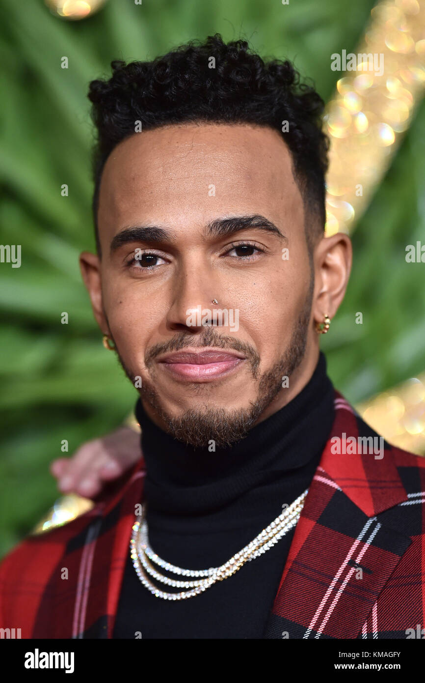 Lewis Hamilton attending the Fashion Awards 2017, in partnership with ...