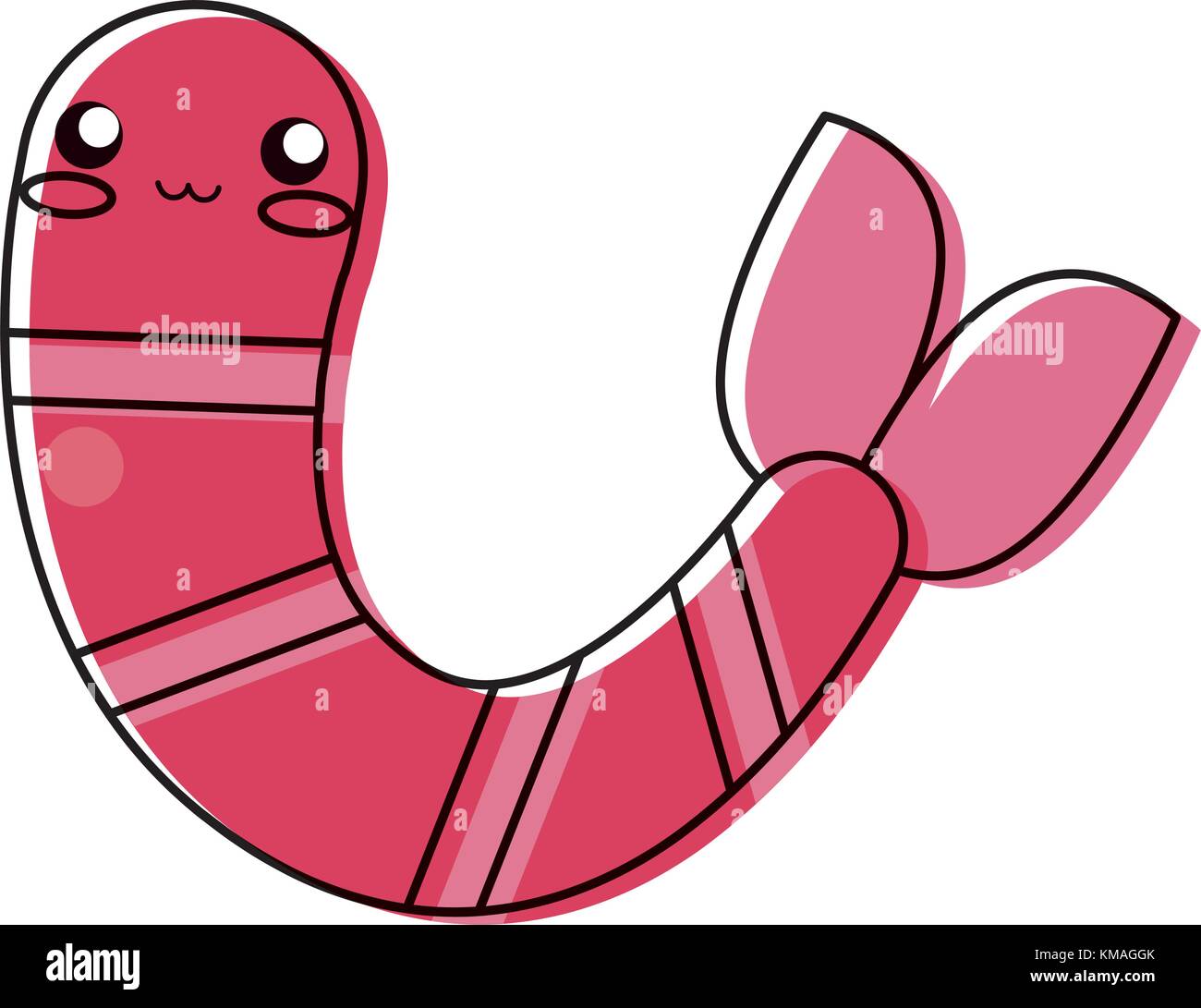 kawaii shrimp vector illustration Stock Vector Image & Art - Alamy