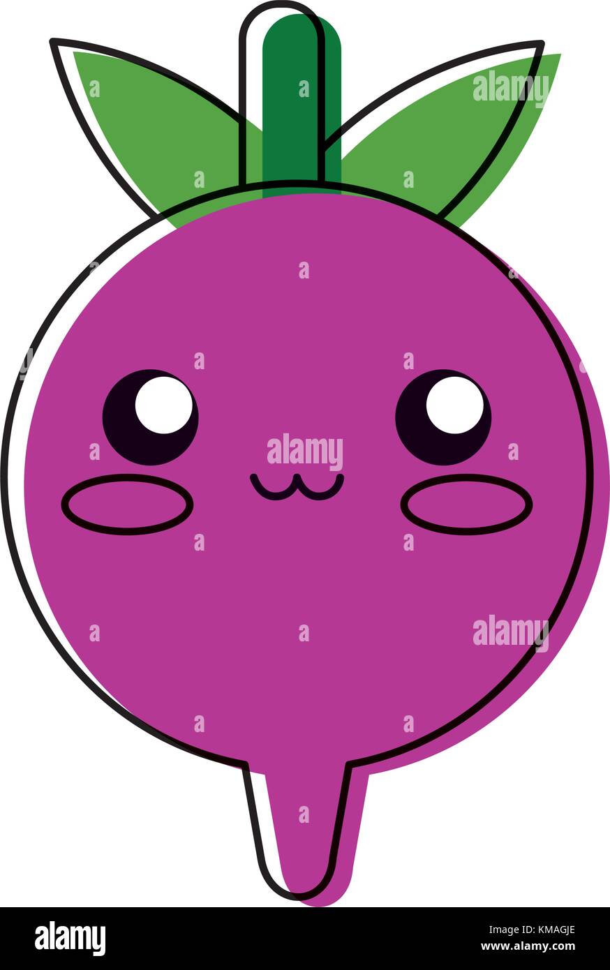 kawaii radish vector illustration Stock Vector Image & Art - Alamy