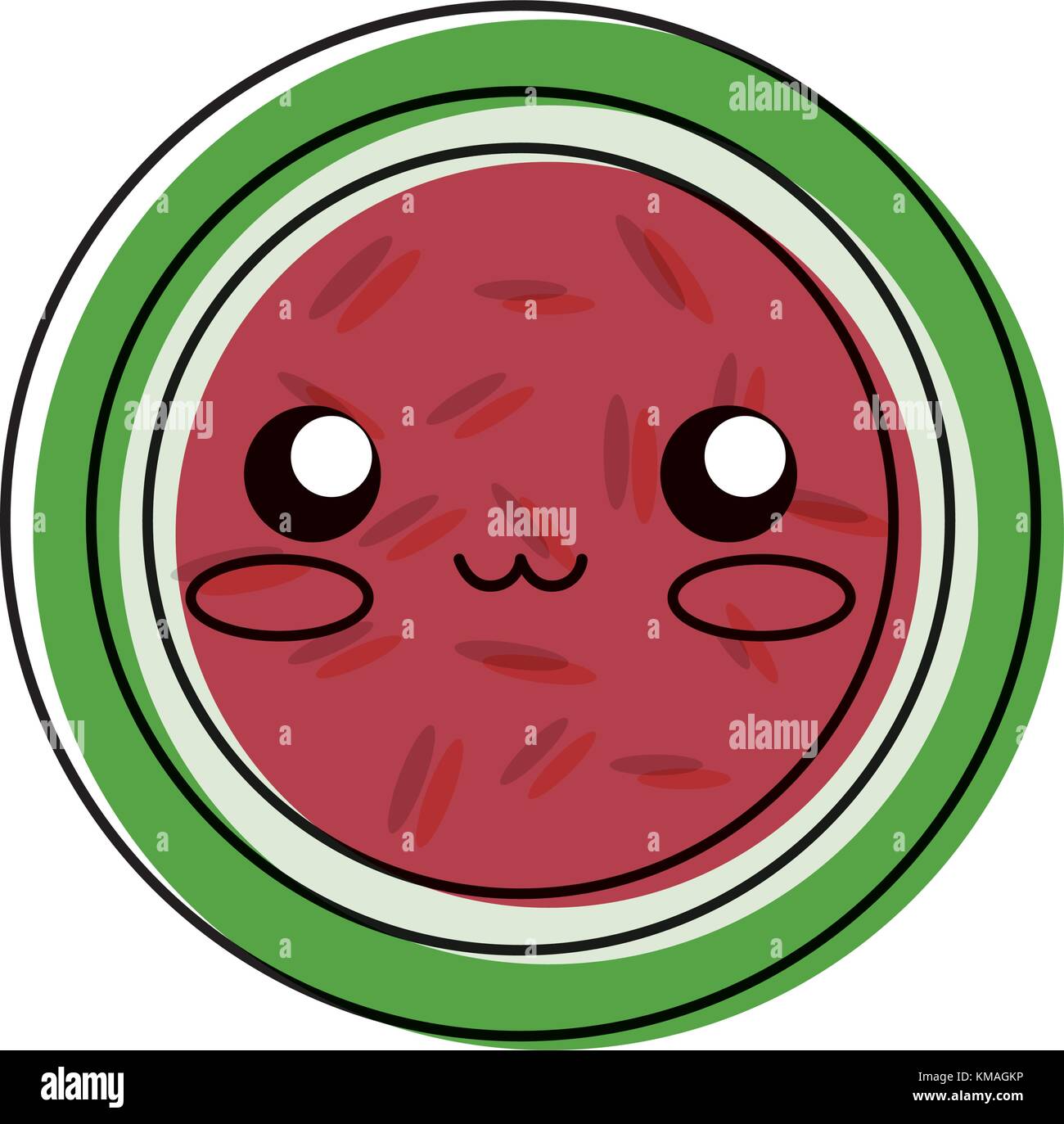 kawaii watermelon vector illustration Stock Vector Image & Art - Alamy