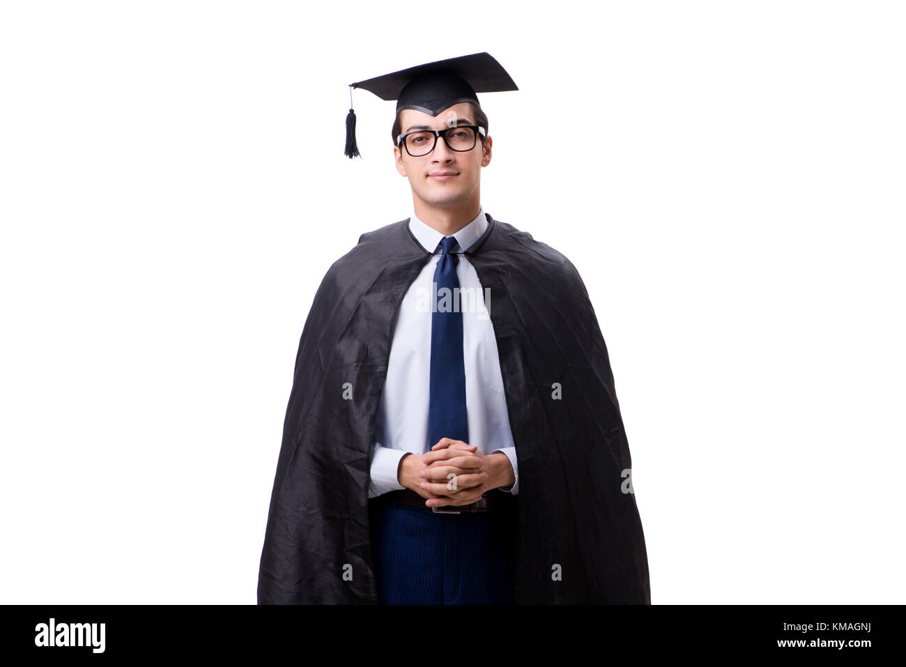 Student graduate isolated on white background Stock Photo - Alamy