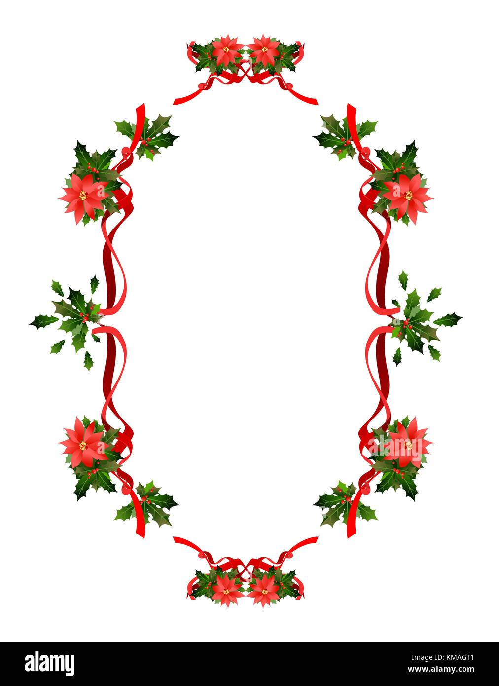 Holiday floral ribbon frame Stock Vector Image & Art - Alamy