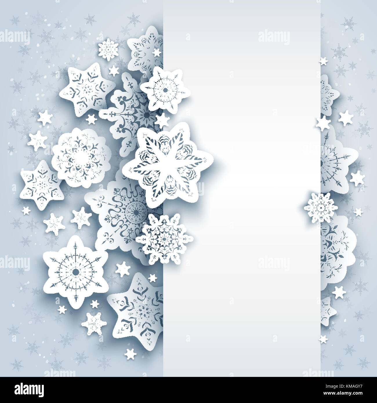 Snowflakes winter background frame Stock Vector Image & Art - Alamy