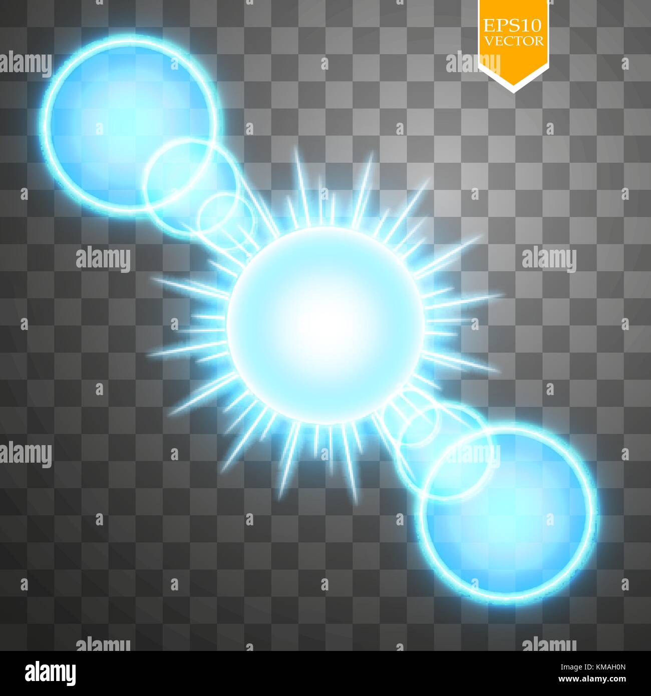 Abstract blue energy ring on transparent background. Sun Stock Vector ...