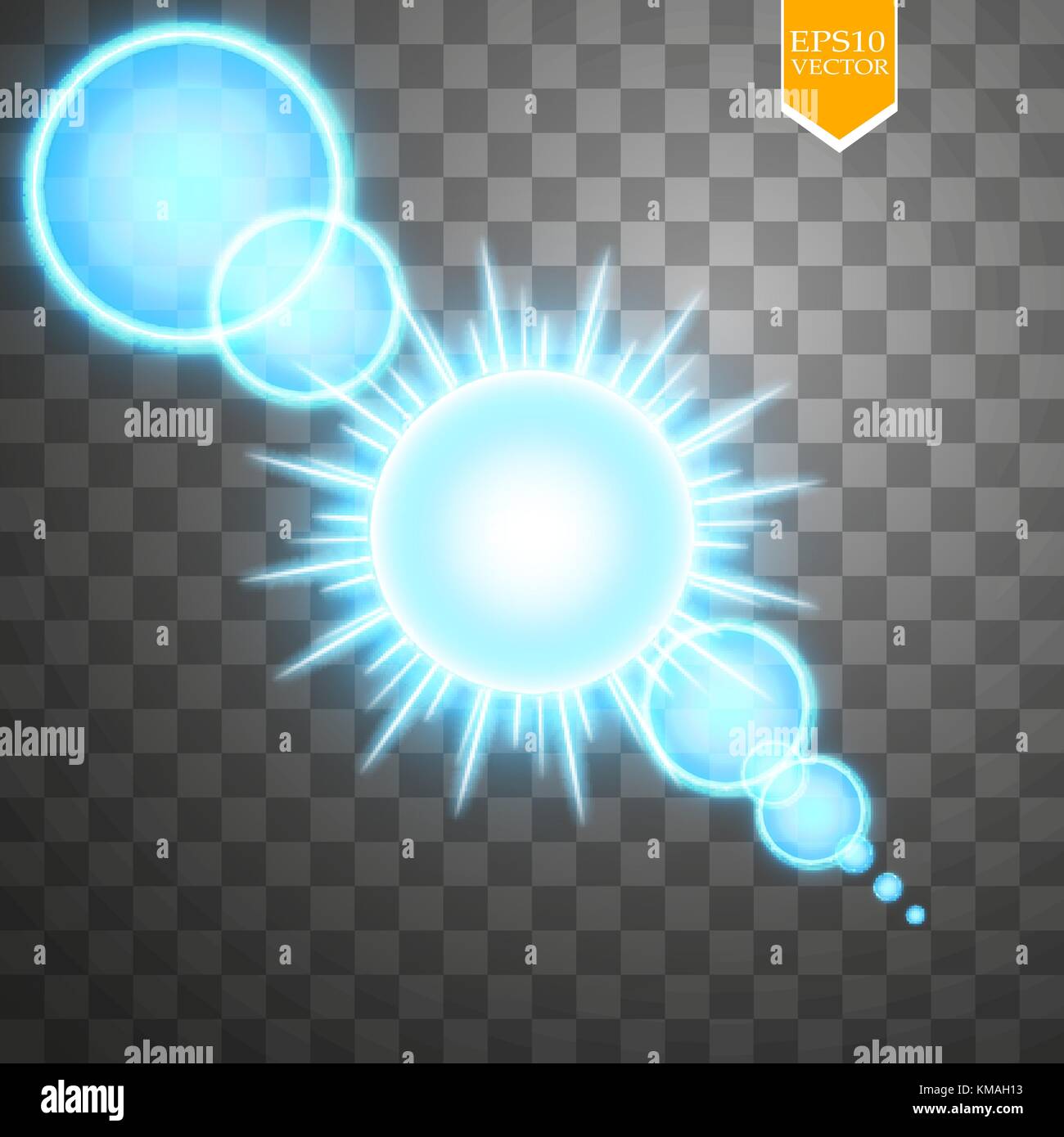 Abstract blue energy ring on transparent background. Sun Stock Vector ...