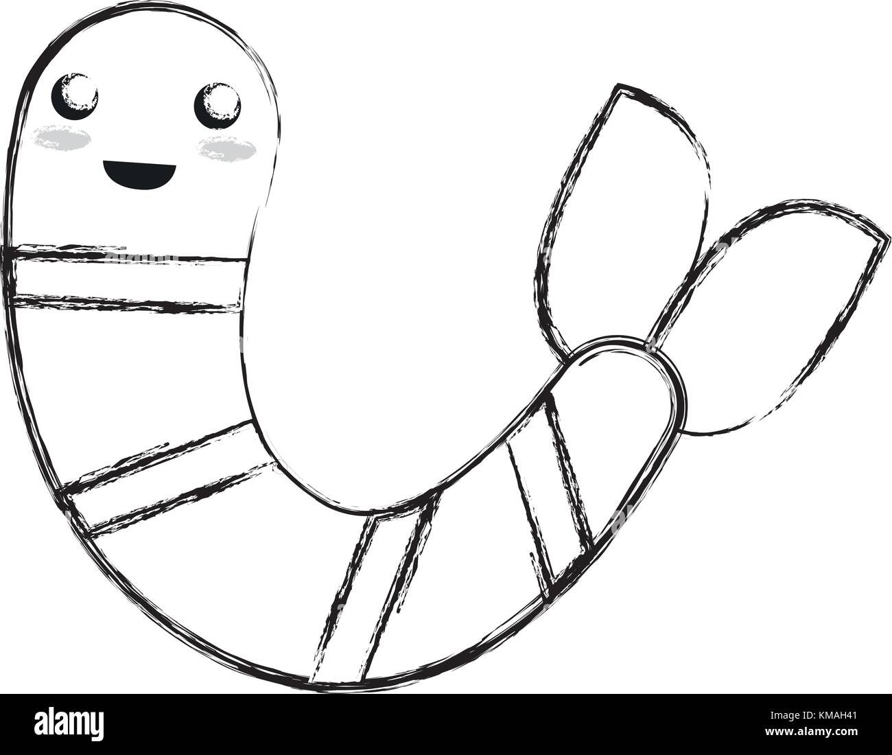 kawaii shrimp icon Stock Vector Image & Art - Alamy