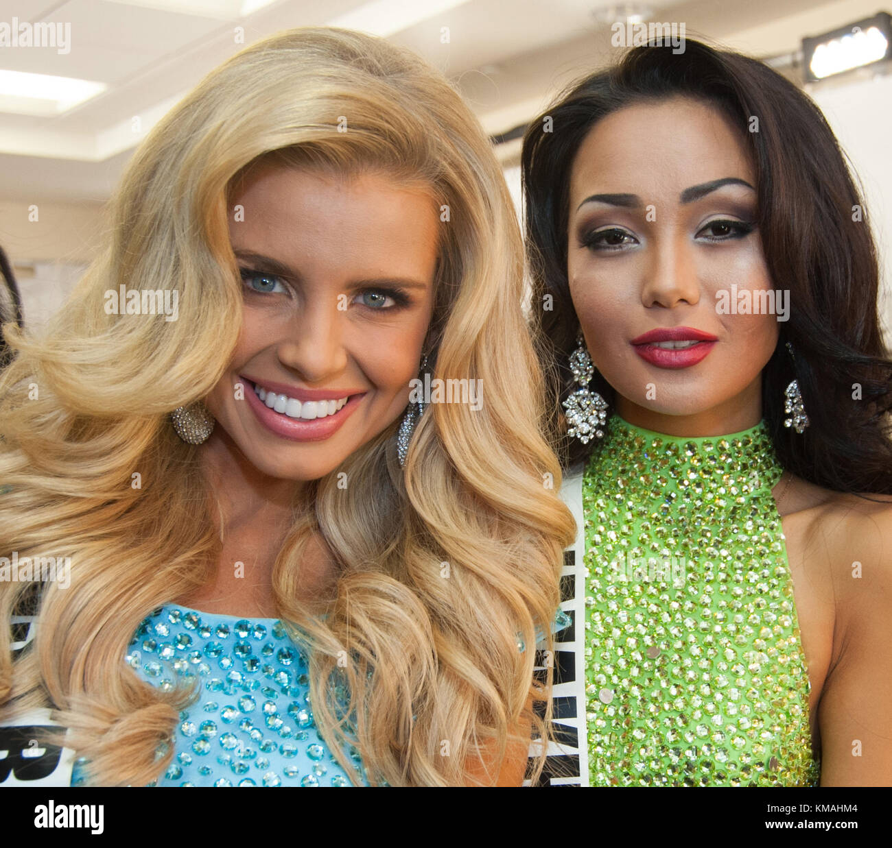 DORAL, FL - JANUARY 25: Tegan Martin, Miss Australia, Aiday Issayeva ...