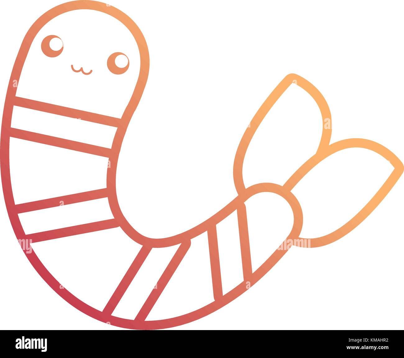 kawaii shrimp icon Stock Vector Image & Art - Alamy