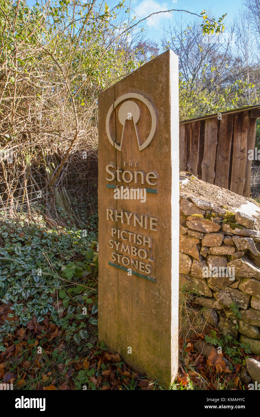 Ancient Pictish Symbol stones at Rhynie, Aberdeenshire, Scotland Stock ...