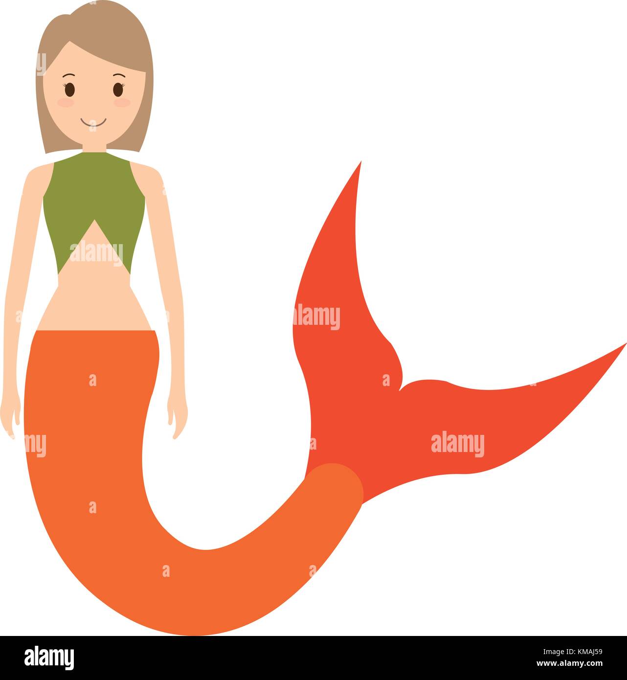 Cute smiling mermaid icon Stock Vector Image & Art - Alamy