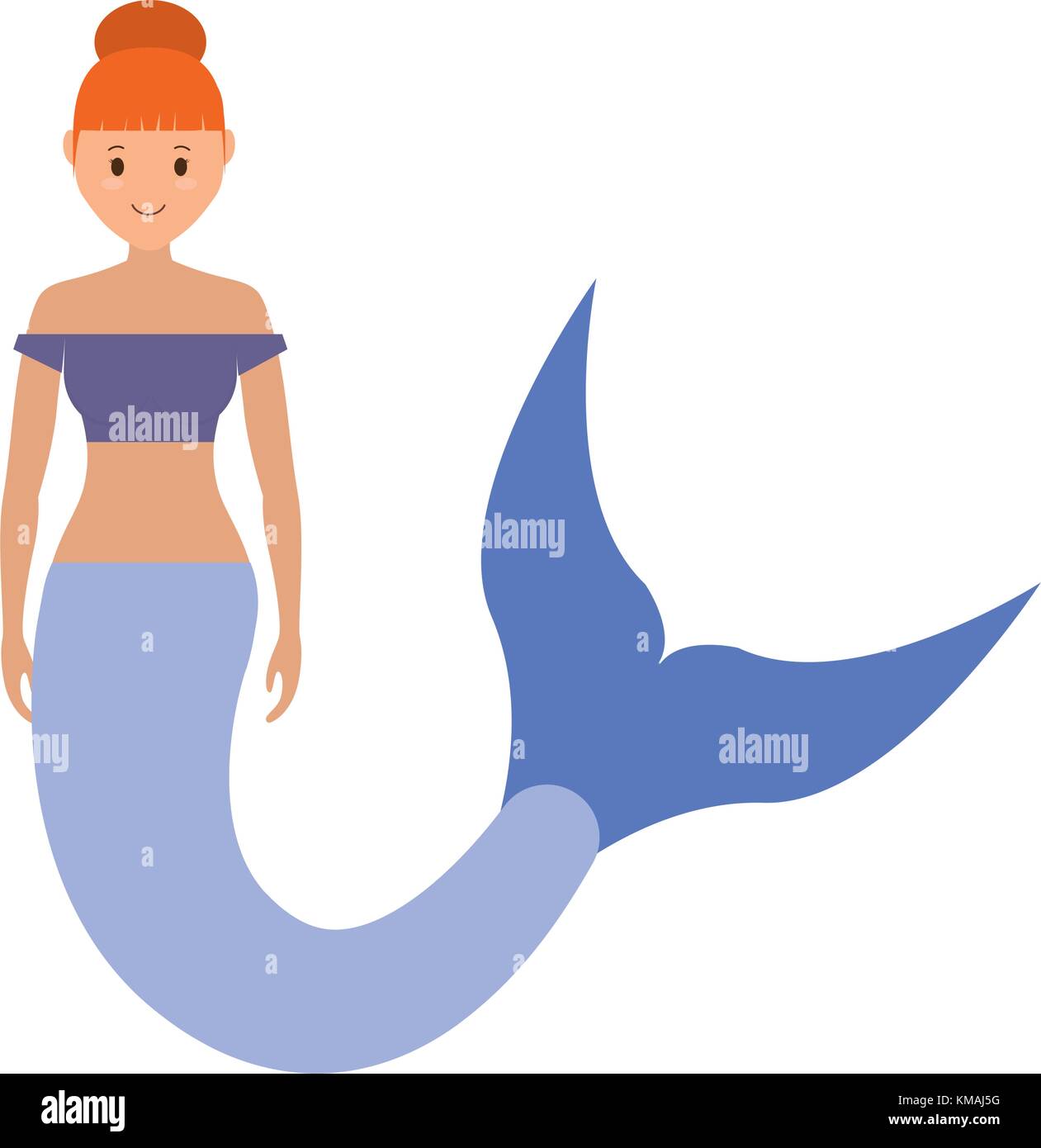 Cute smiling mermaid icon Stock Vector Image & Art - Alamy