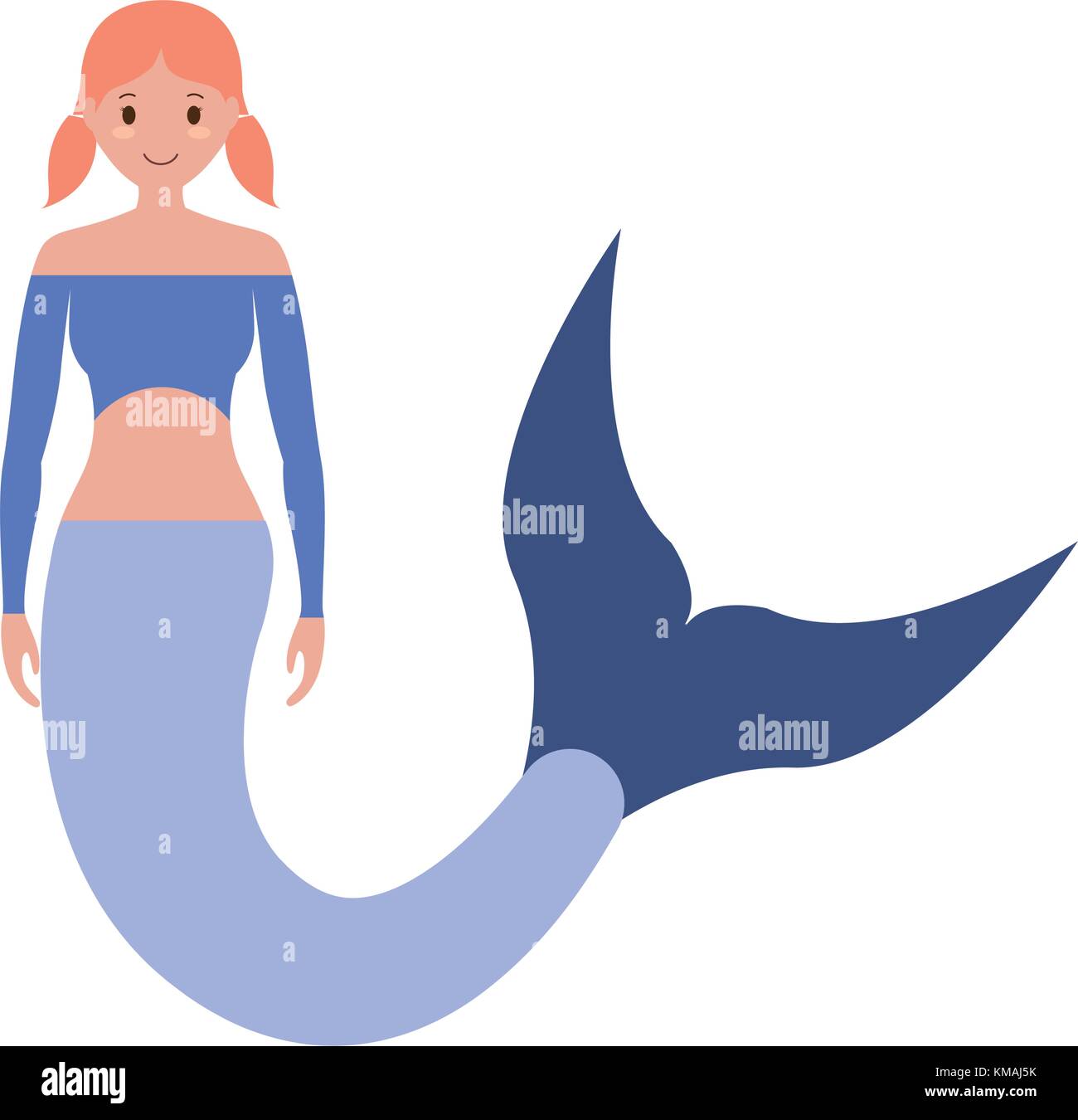 Cute smiling mermaid icon Stock Vector Image & Art - Alamy