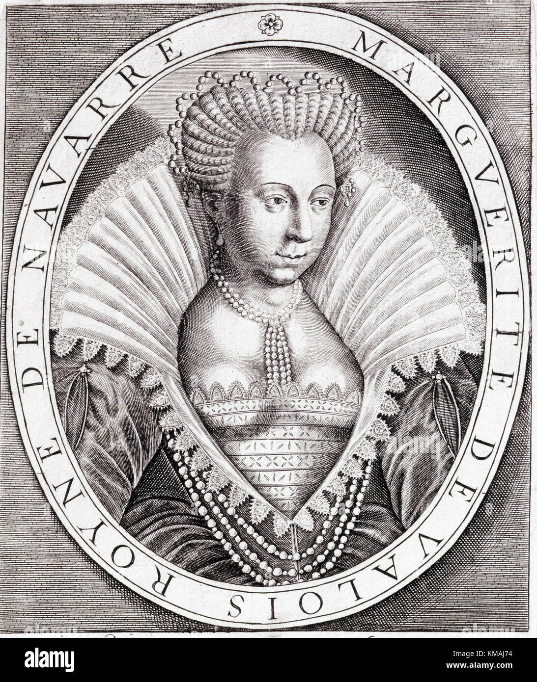 Marguerite de Valois, known as Queen Margot - 16th century Engraving ...