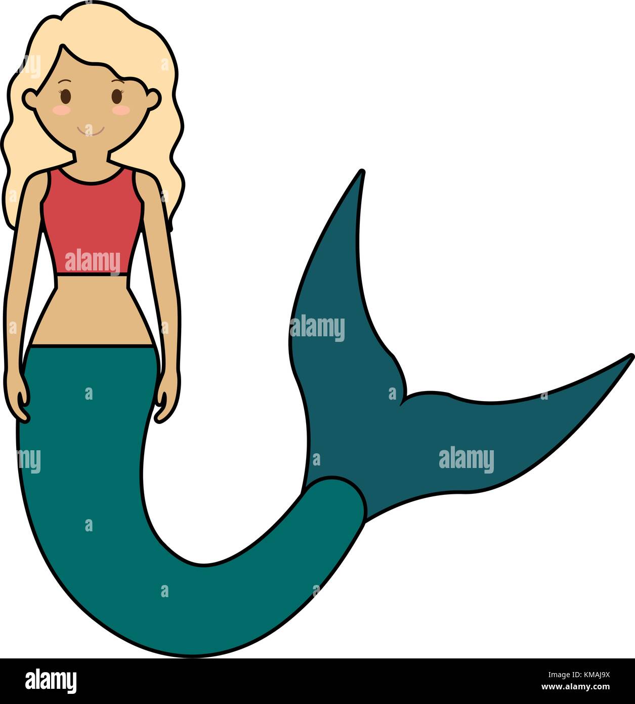 Cute smiling mermaid icon Stock Vector Image & Art - Alamy