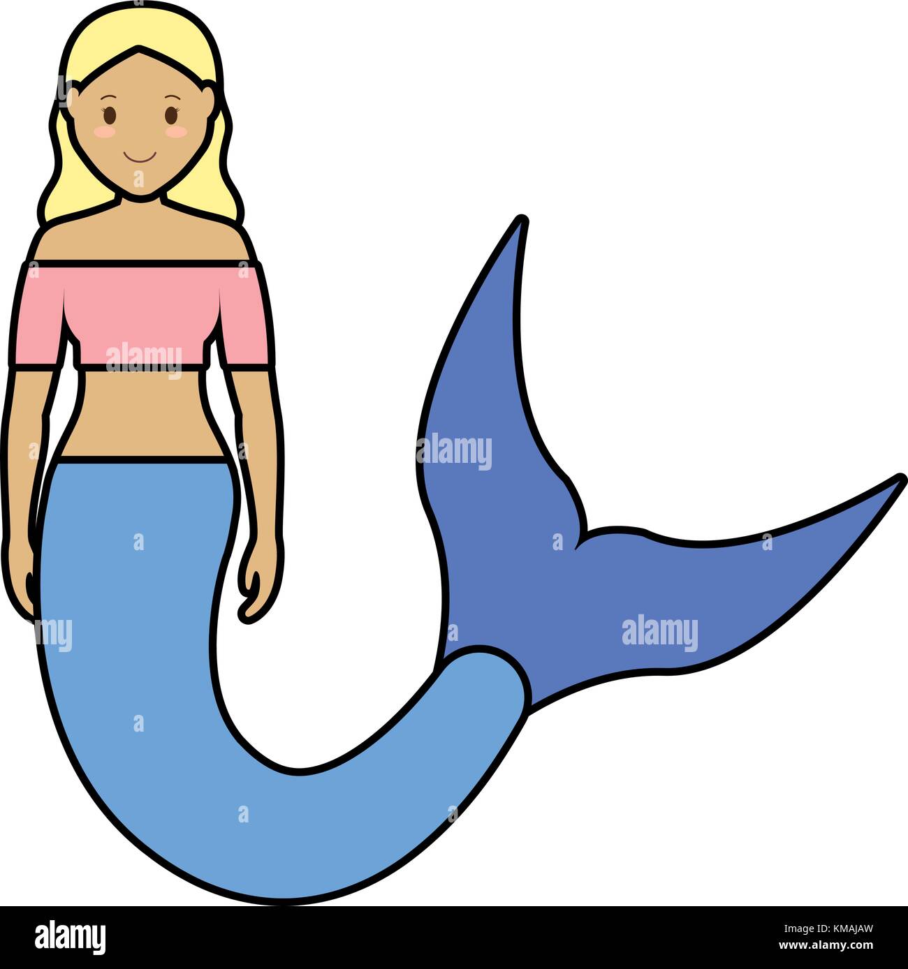 Cute smiling mermaid icon Stock Vector Image & Art - Alamy