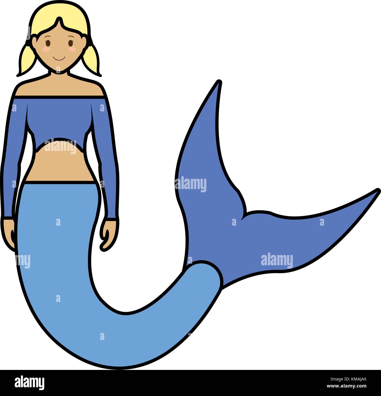 Cute smiling mermaid icon Stock Vector Image & Art - Alamy