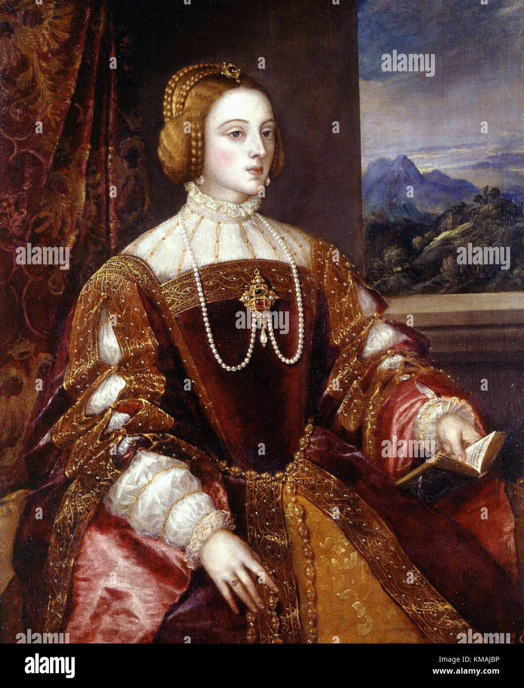 Tiziano - Portrait of Empress Isabel of Portugal 16th century Madrid ...