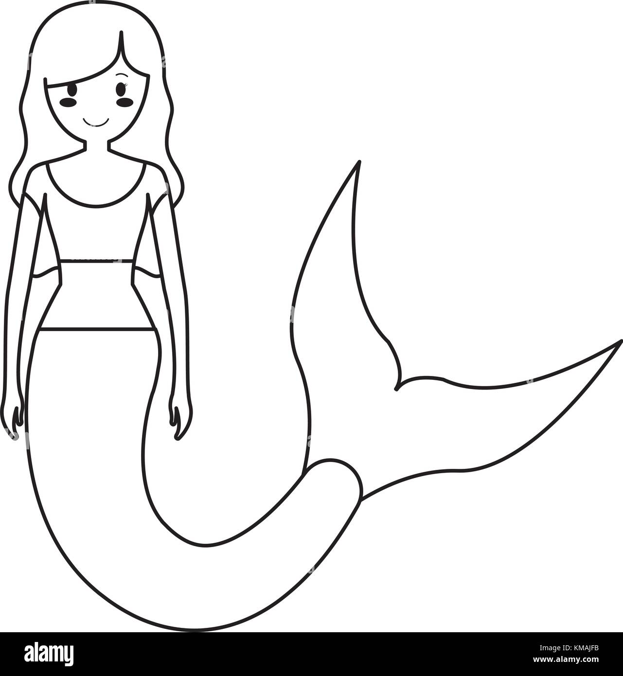 Mermaid clipart Black and White Stock Photos & Images - Alamy