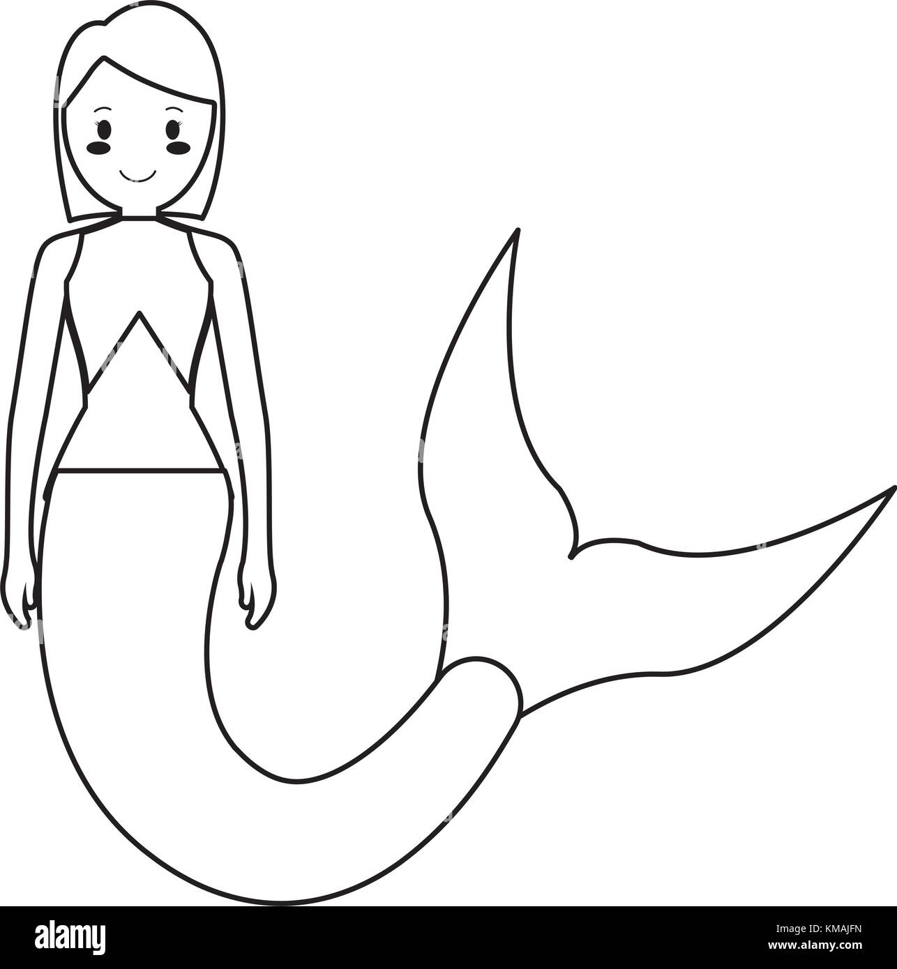 Mermaid clipart Black and White Stock Photos & Images - Alamy
